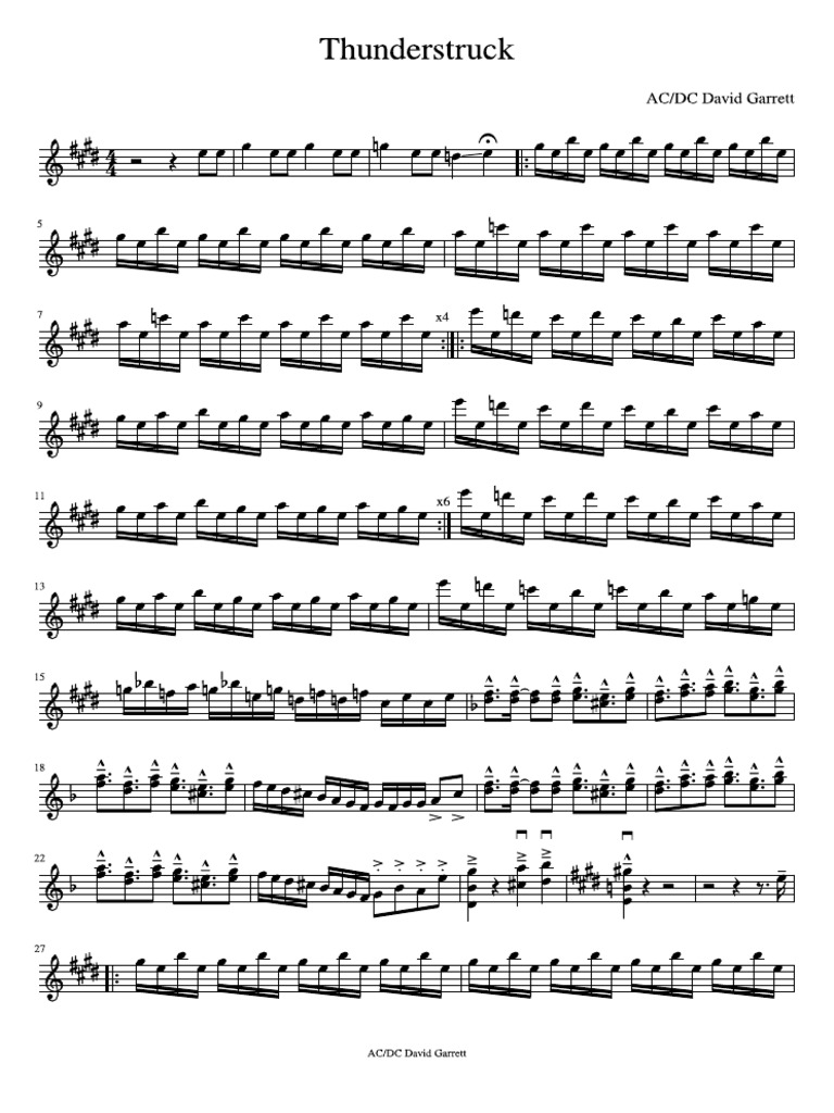 AC - DC - Thunderstruck | PDF