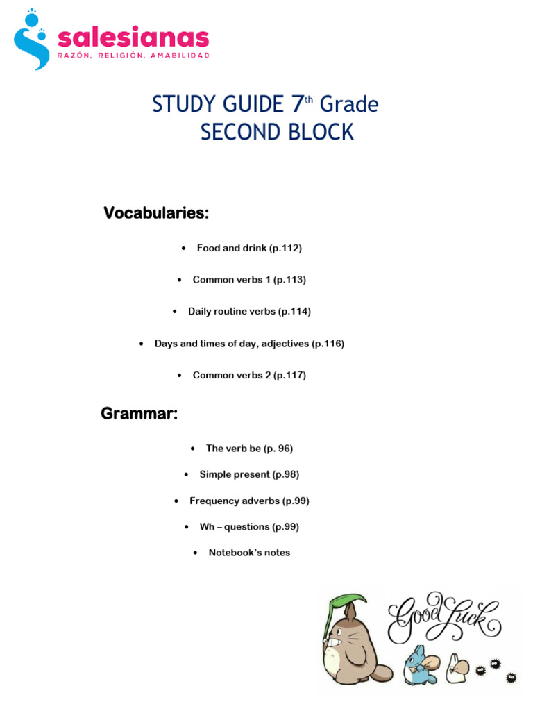 Study Guide 7th Grade | PDF