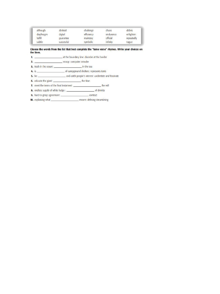 Terse Verse | PDF