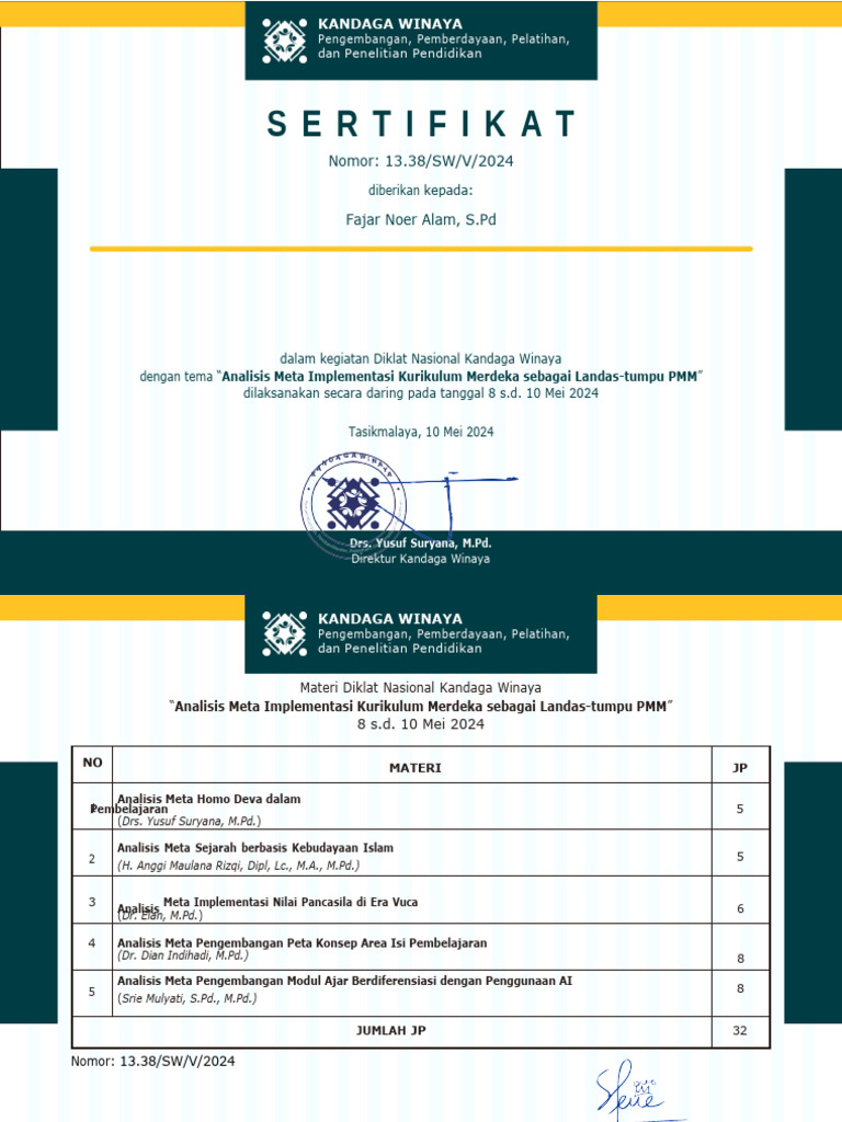 Sertifikat Pelatihan Pdf