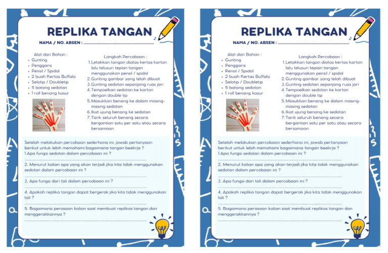 Lembar Kerja Replika Tangan | PDF