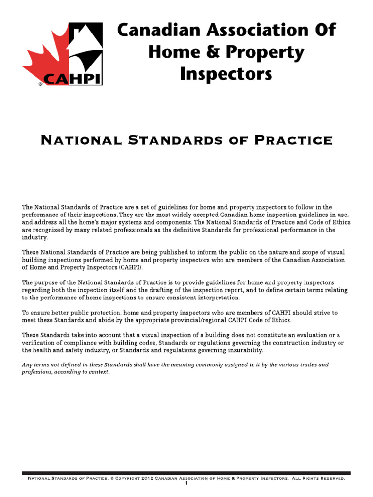 CAHPI Standards of Practice | PDF