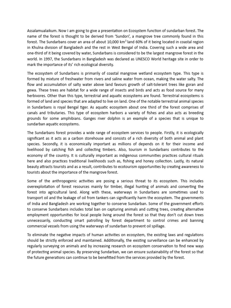 Speech 2 | PDF | Forests | Physical Geography