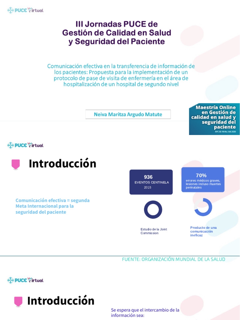 Propuesta Protocolo para El Pase de Visita de Enfermería Maritza Argudo ...