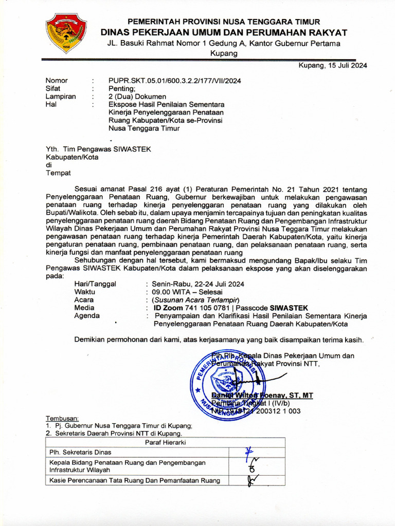 Undangan Ekspose Penilaian Sementara | PDF