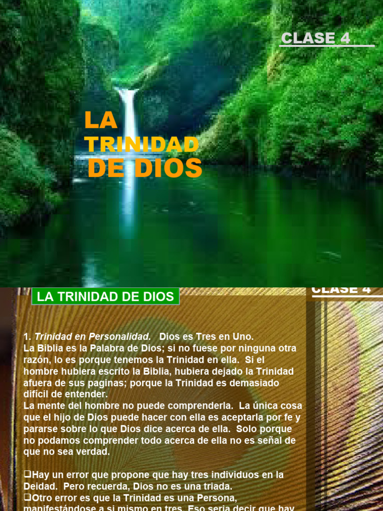 Clase 4 La Trinidad de Dios | PDF | Trinidad | espíritu Santo