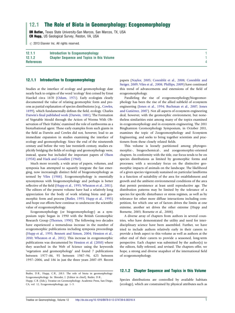 David R. Butler and Cliff R. Hupp (Eds.) - Treatise On Geomorphology ...