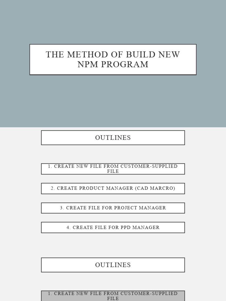 The method of build new NPM Program - 프로그램 메뉴얼 | PDF | Comma Separated Values | Computer File