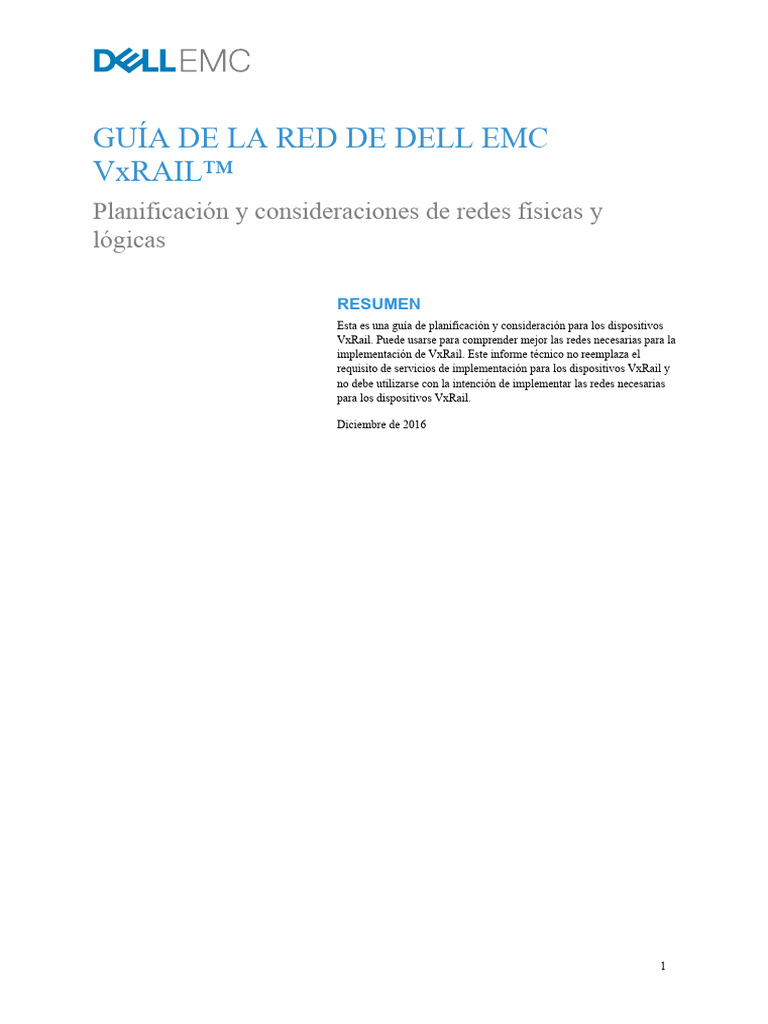 Guia Red VxRAIL | PDF | Dirección IP | V Mware