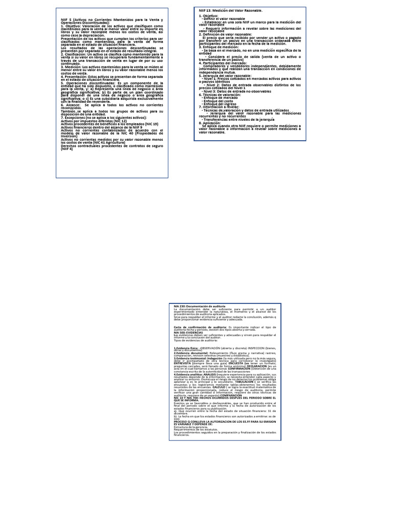 Guía de NIIF y NIA para Activos y Auditoría | PDF | normas ...