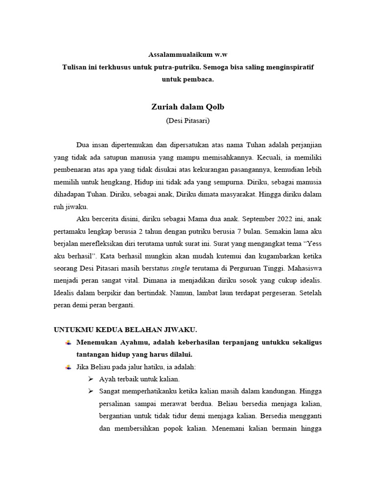 Zuriah Dalam Qolb | PDF | Agama & Spiritualitas