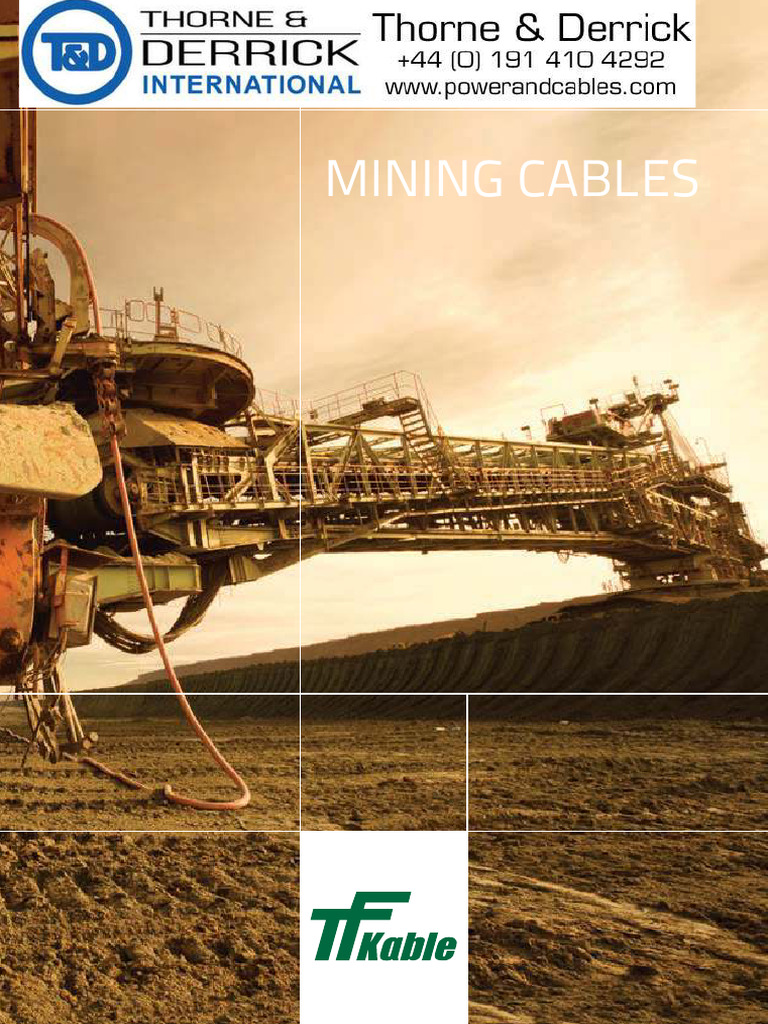 Mining Cables T F Kable Catalogue | PDF | Wire | Electrical Conductor