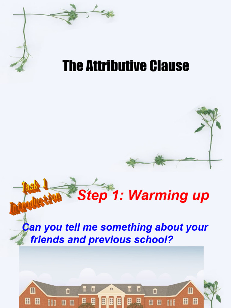 Understanding Attributive Clauses in English | PDF | Self-Improvement