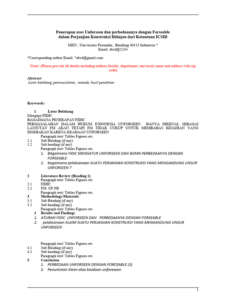 Konstruksi: Unforseen vs Forseable | PDF | Hypothesis | Scientific Method