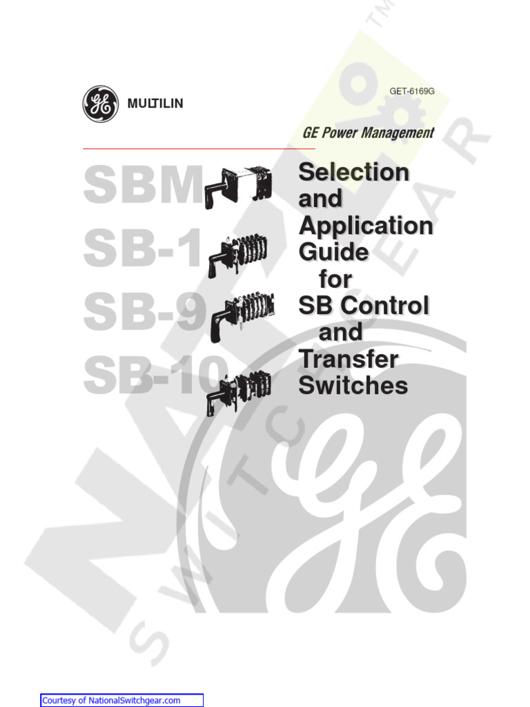 GE SB1-Breaker Control Switch | PDF | Switch | Alternating Current