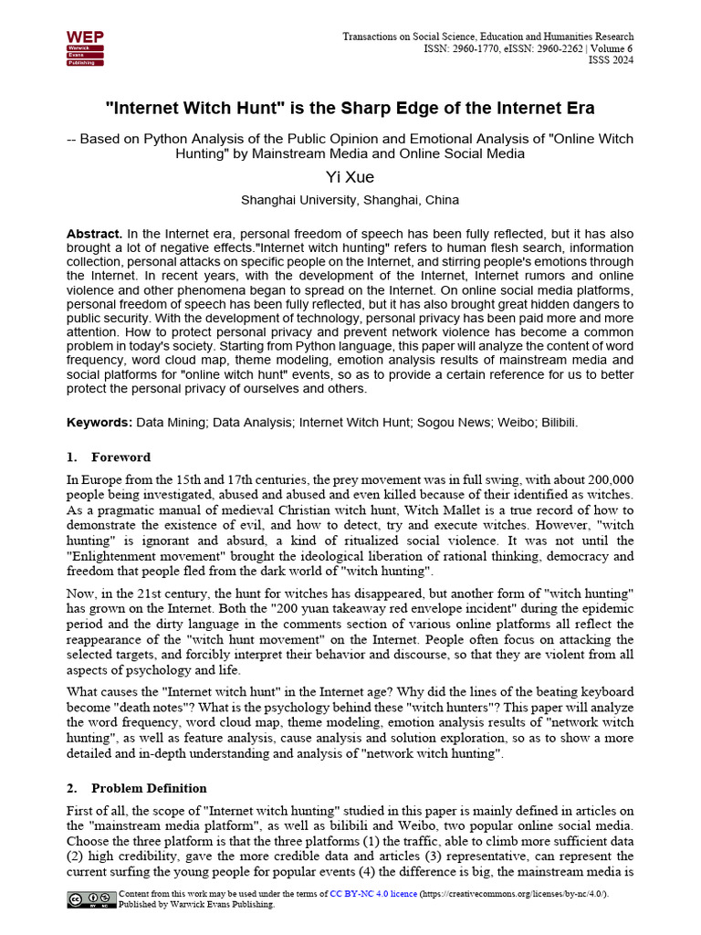 Internet Witch Hunt Analysis Using Python | PDF | Social Media ...