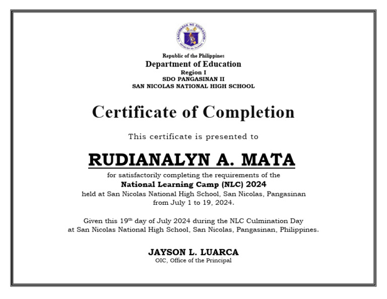 V2-NLC-Certificate-of-Completion_Learner | PDF