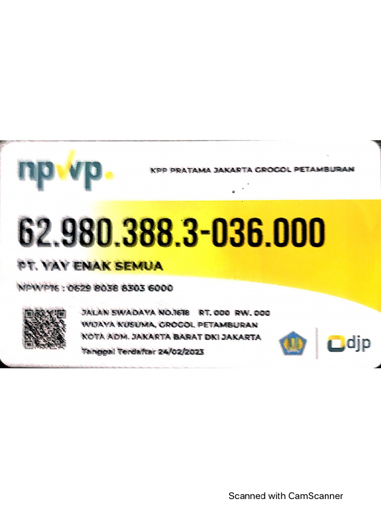 SKT & NPWP Yay Enak Semua | PDF