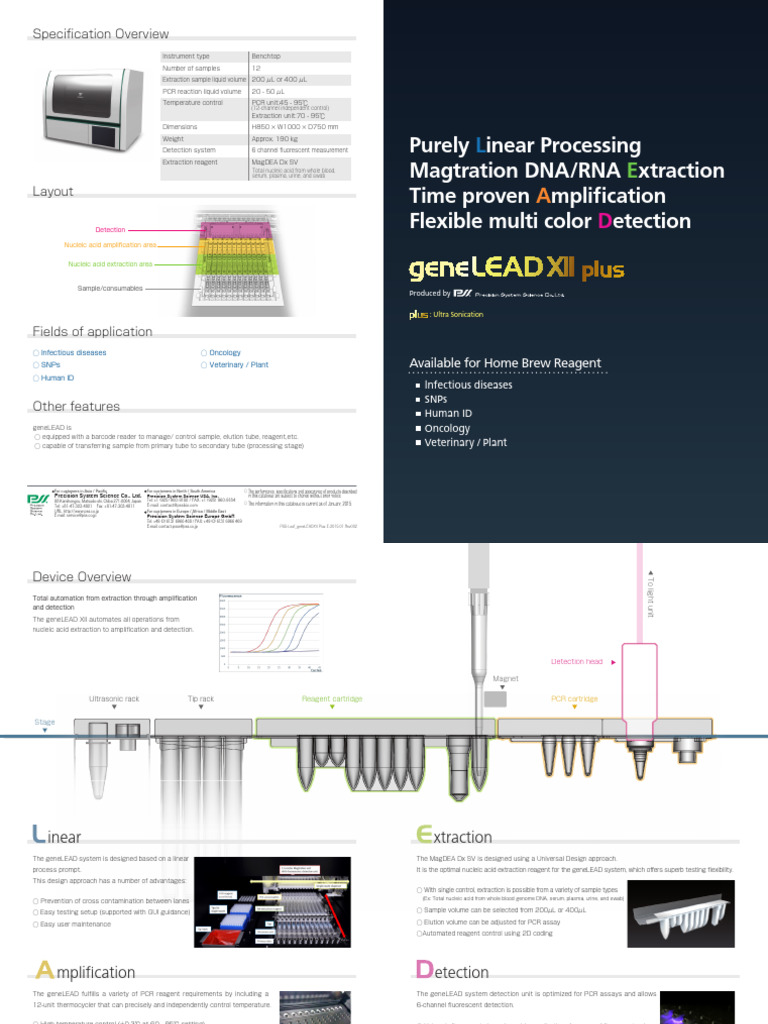 Brochure - geneLEADXII-E-2015 - 01 - Rev002 | PDF | Polymerase Chain Reaction | Biology