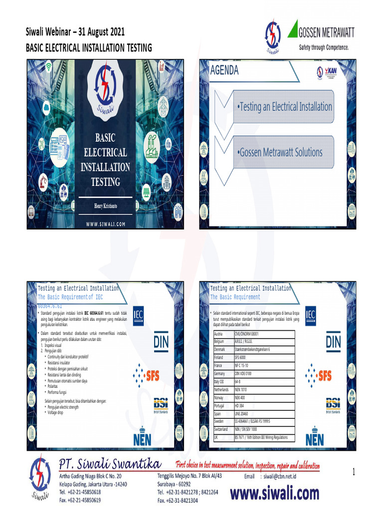 Basic Electrical Installation Testing | PDF