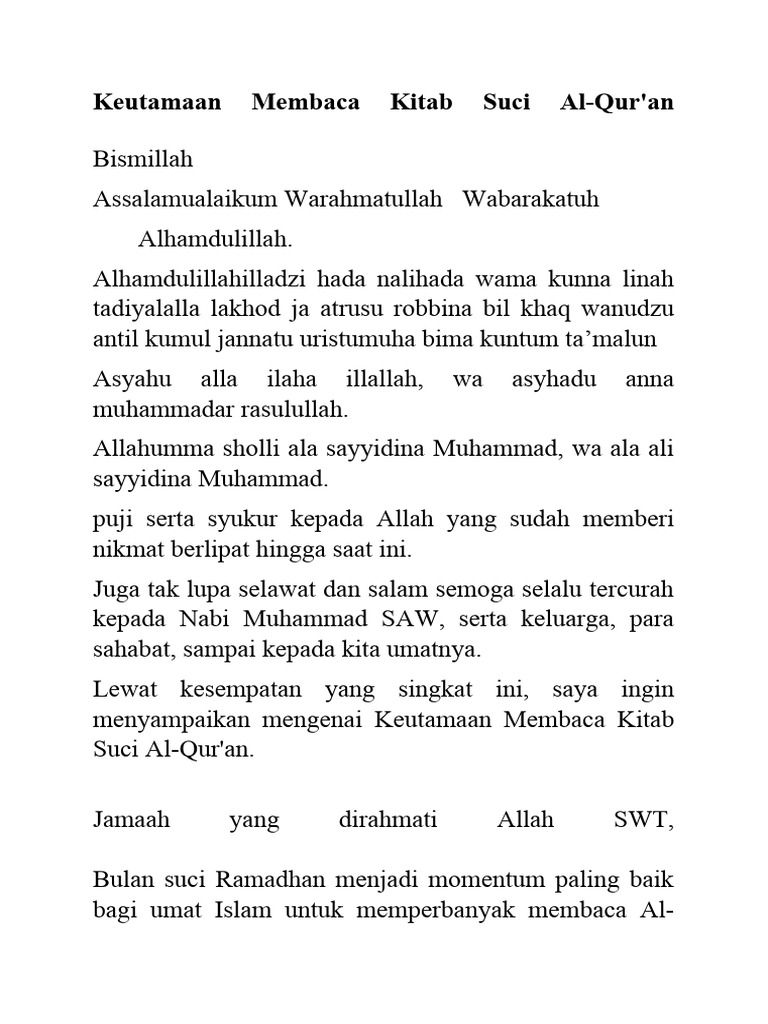 Kultum | PDF | Sejarah | Puisi