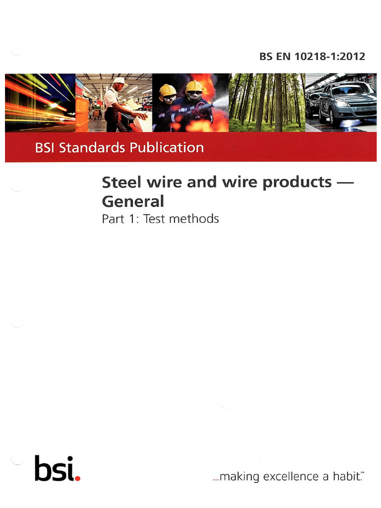 Bs en 10218 1 2012 Steel Wire and Wire Products General Part 1 | PDF