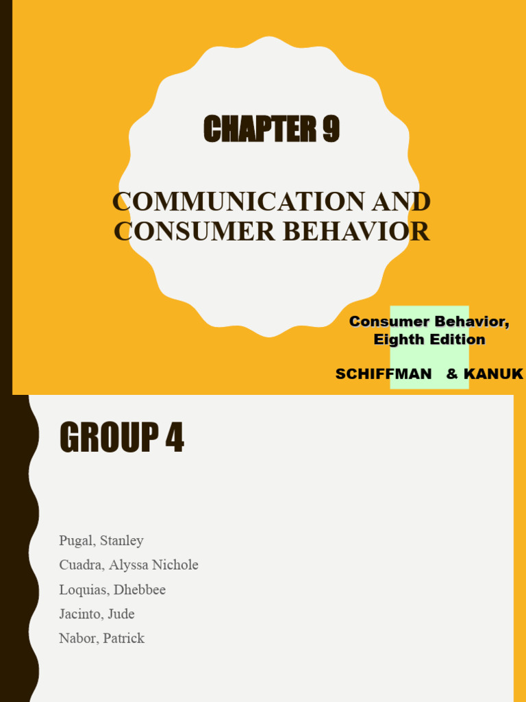 Communication and Consumer Behavior | PDF | Communication | Advertising
