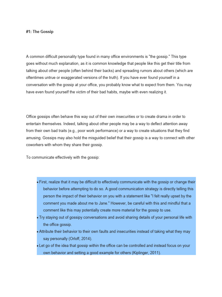 10 Workplace Personality | PDF | Psychopathy | Antisocial Personality ...