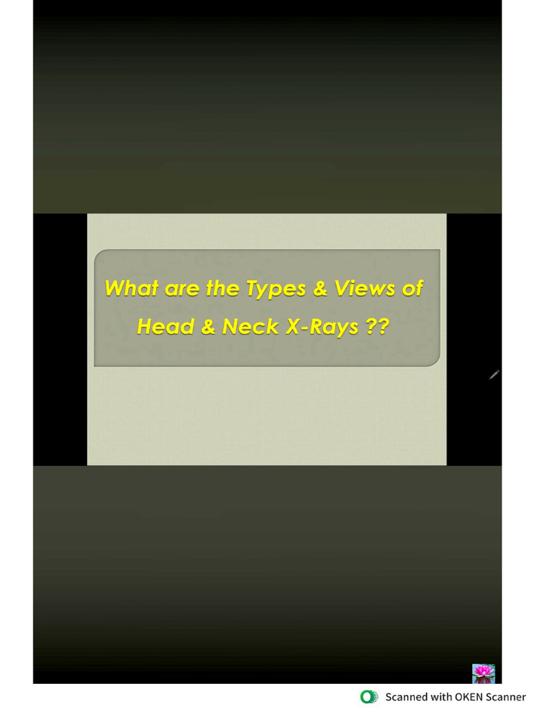 X Ray Head & Neck | PDF