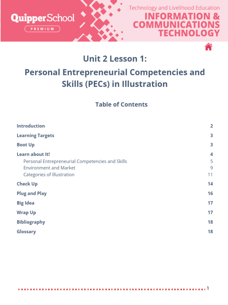 Final - ICT 2.1 Personal Entrepreneurial Competencies and Skills (PECs ...