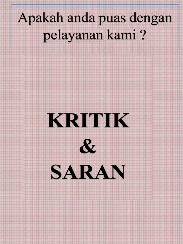 Poto Tulisan Kotak Saran | PDF