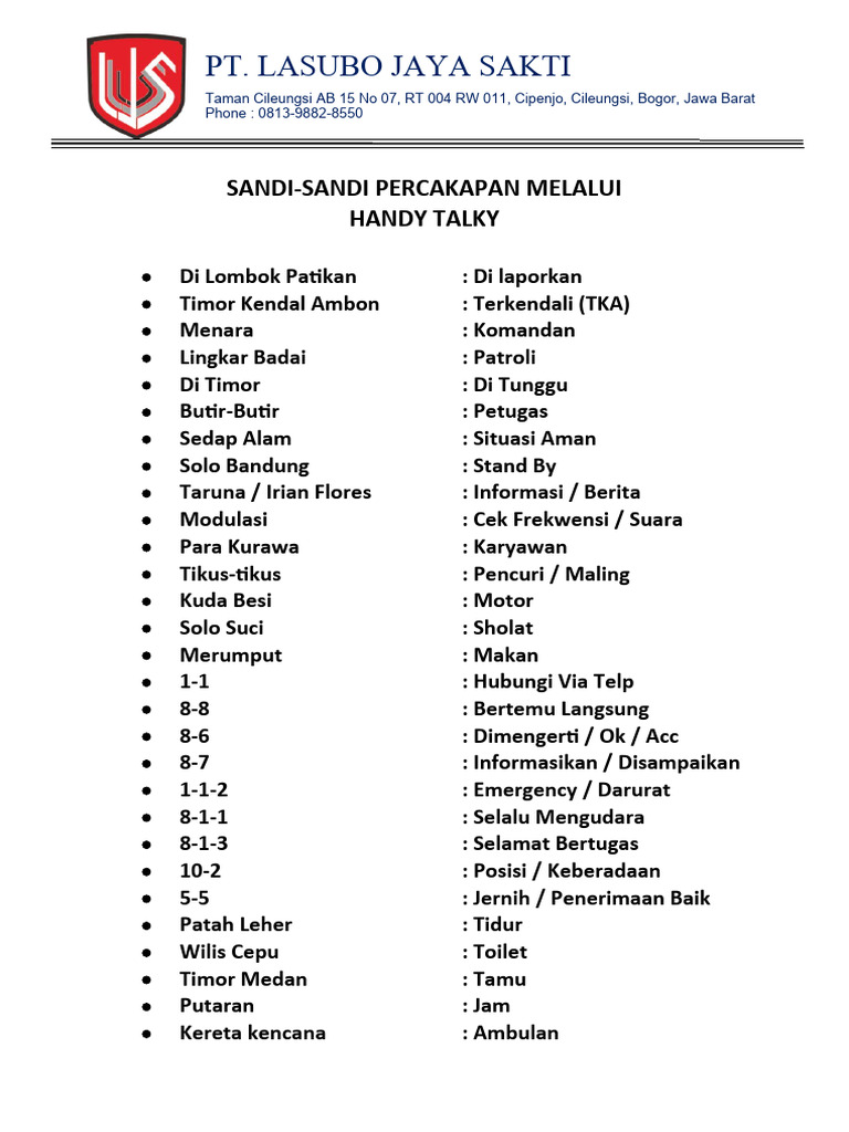 Sandi HT Satpam | PDF