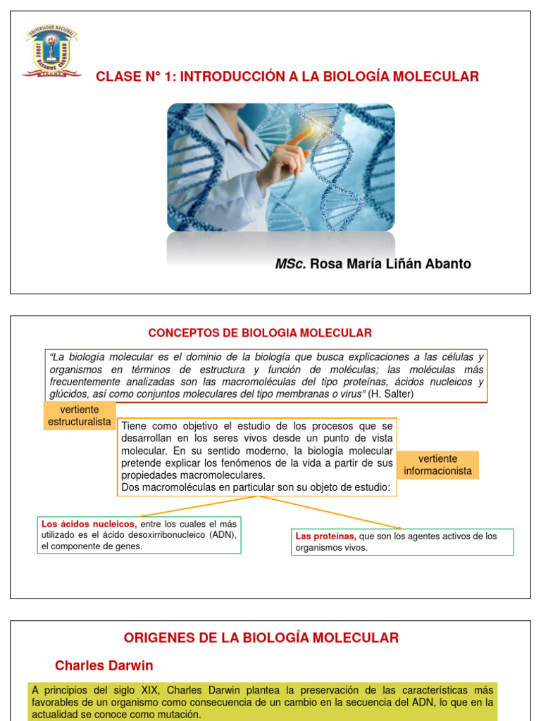 CLASE #1 Enviar | PDF | Adn | La transcriptasa inversa