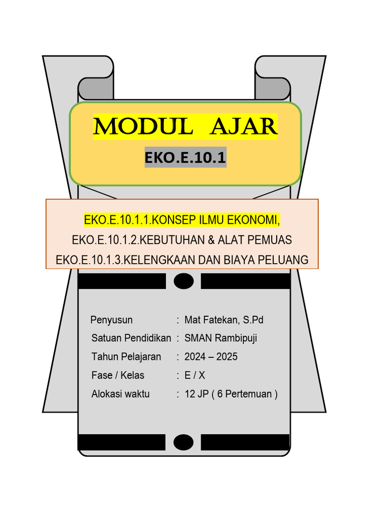 Modul Ajar - Ekonomi - X | PDF