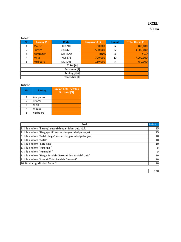 Test Excel PT Kss | PDF