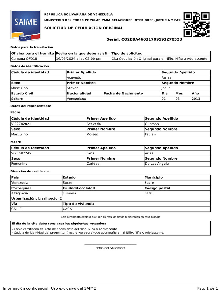 Steven Planilla de Cedula | PDF | Documento de identidad | Derechos humanos
