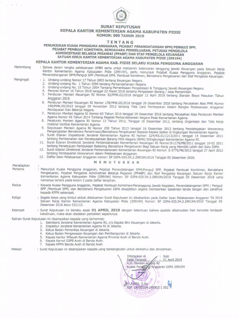 SK PPK 299194 BARU - Admin Server | PDF