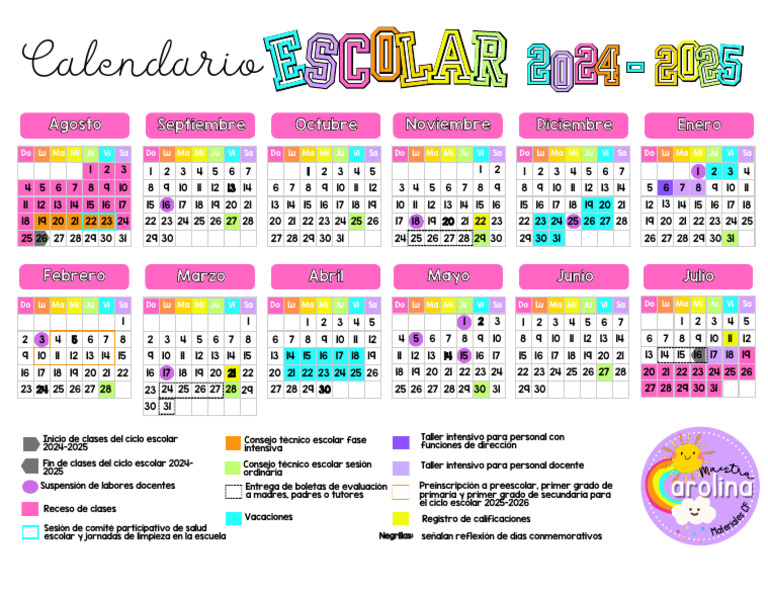 Calendario Escolar oficial 24-25 | PDF