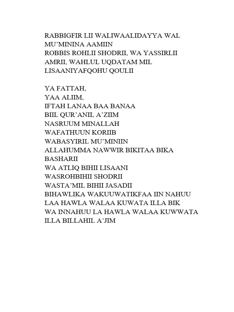 Target Hafalan Kelas 2 | PDF