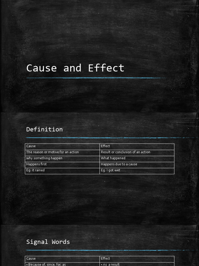 Cause and Effect | PDF