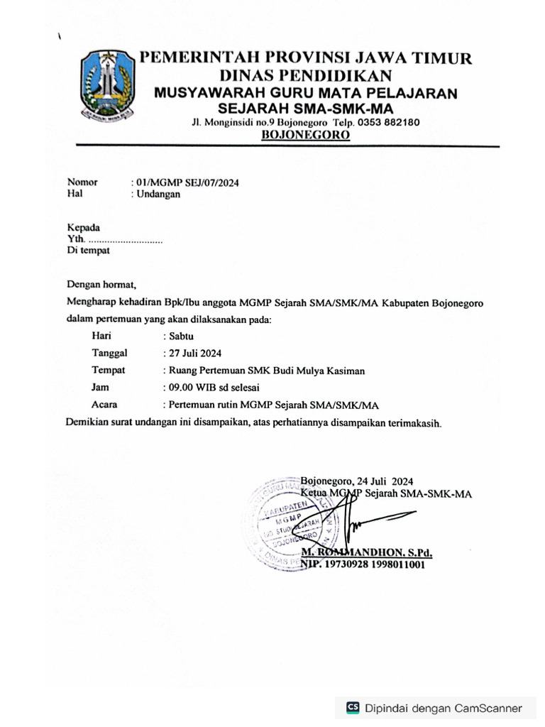 Undangan Mgmp New Pdf