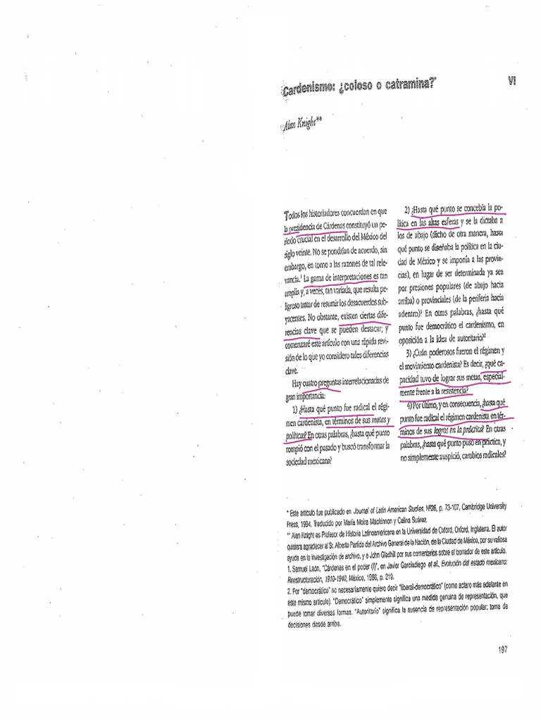 11 - Knight - Cardenismo Coloso o Catramina | PDF