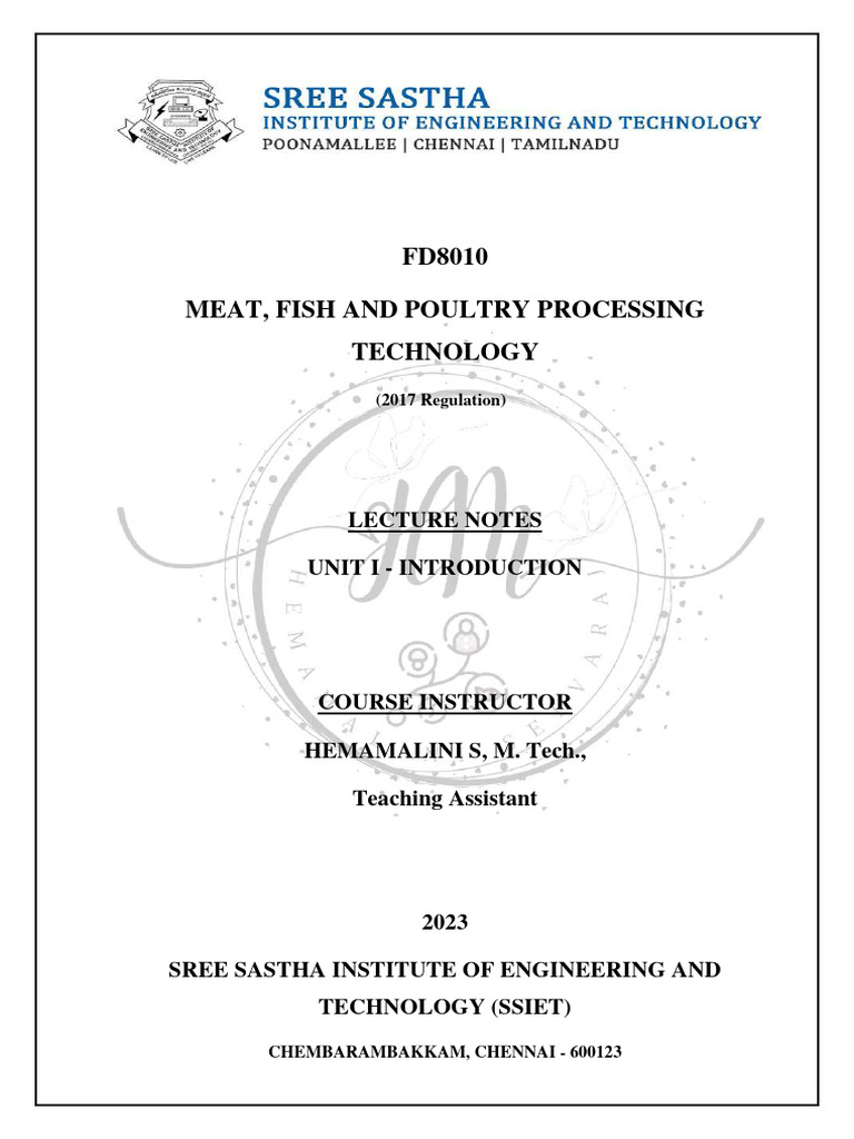 Meat Processing Technology Overview | PDF | Meat | Fat