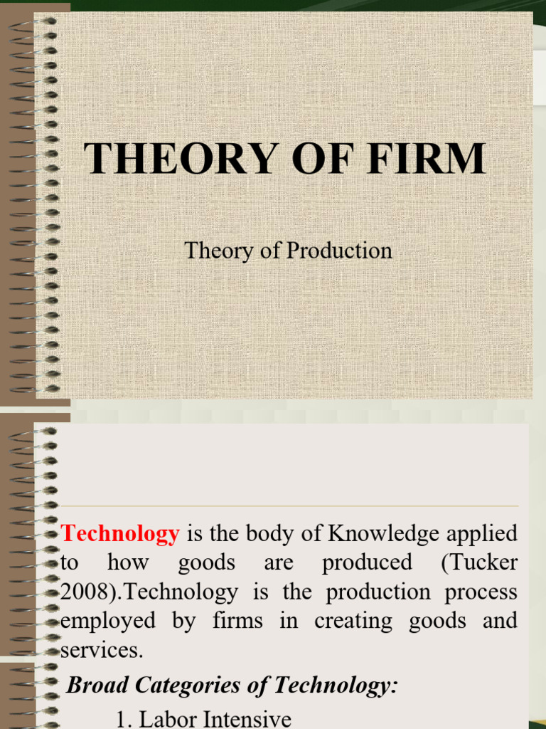 Theory of Production | PDF | Labour Economics | Factors Of Production