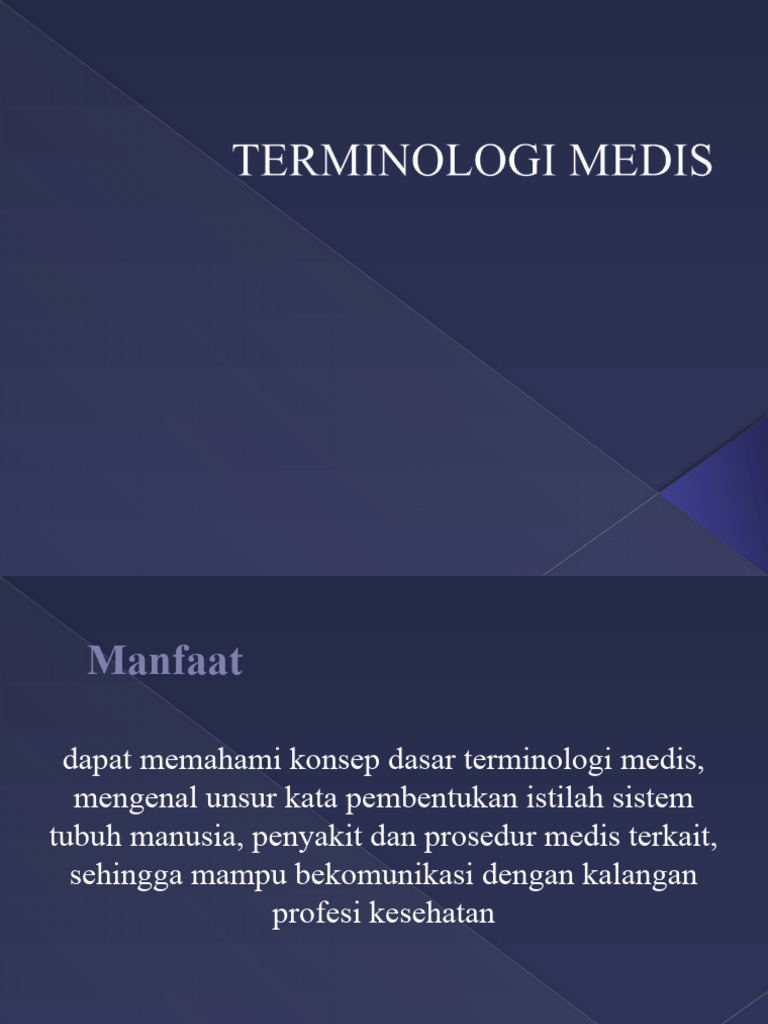 Pengenalan Terminologi Medis Dasar | PDF | Sains & Matematika