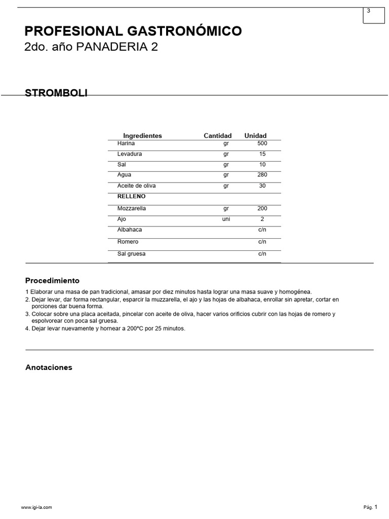 Panadería 2 - Clase 3 | PDF | Panes | Cocina occidental