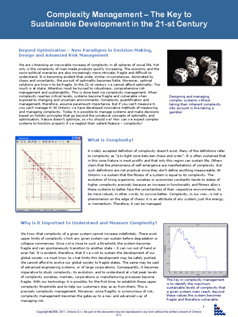 Quantitative Complexity Management Technology | PDF | Complexity | Risk