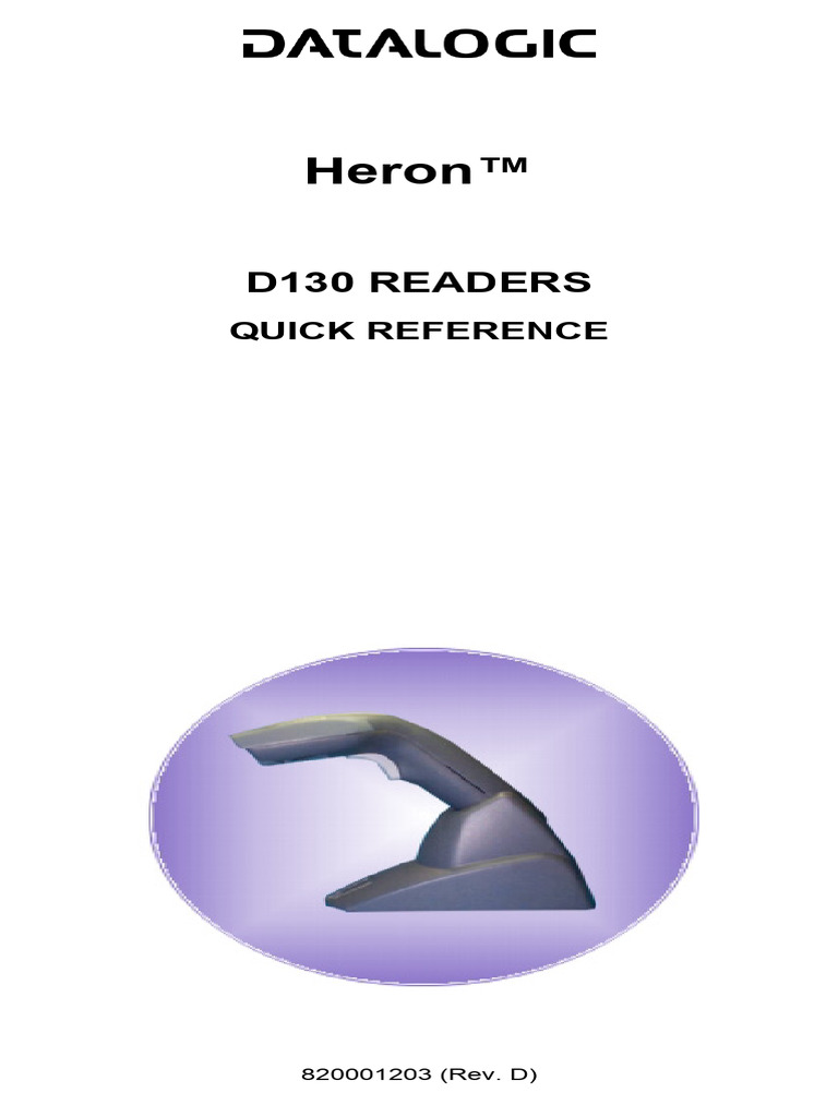 ZADC Datalogic Heron D130 QR Eng 820001203d Manual | PDF | Computer ...