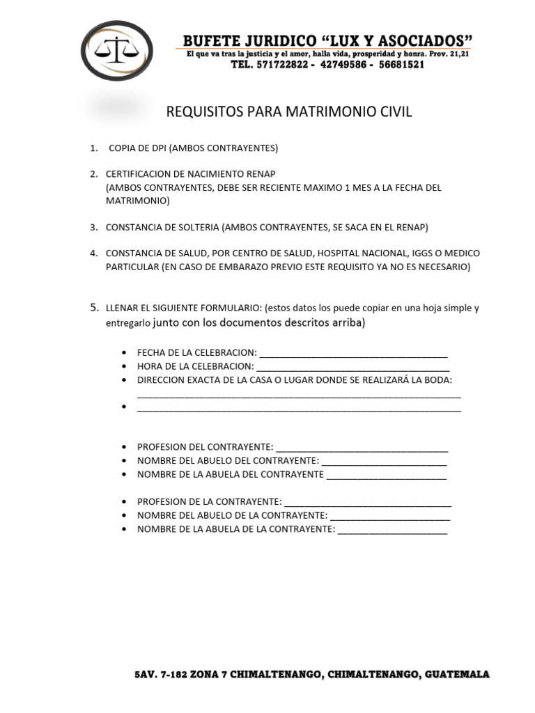 Requisitos para Boda Civil-1 | PDF