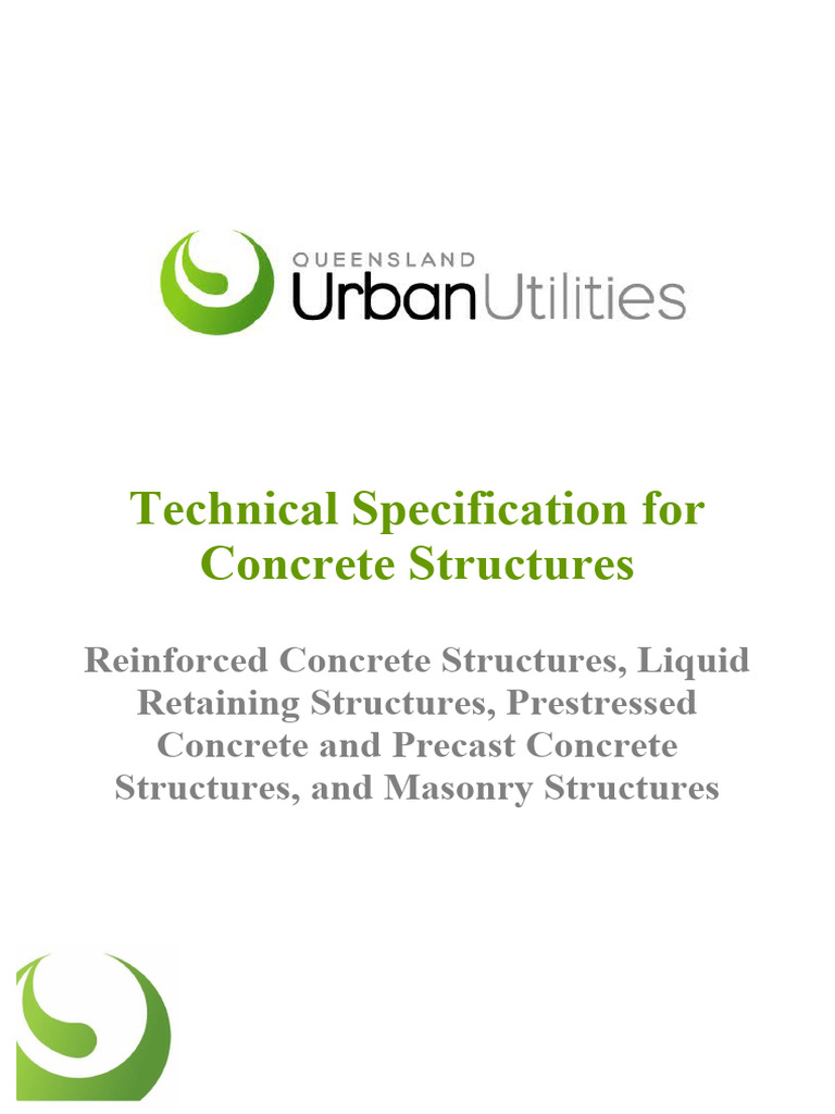 TMS1439 - 3 Quu Technical Specifications For Concrete Structures | PDF ...
